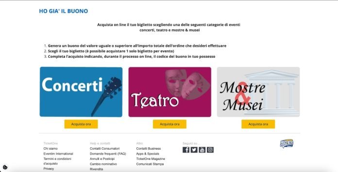 Bonus docente Ticketone: come usarla e per cosa